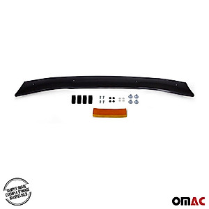 OMAC Front Bug Shield Hood Deflector Guard for VW Tiguan 2018-2021 Black Smoke