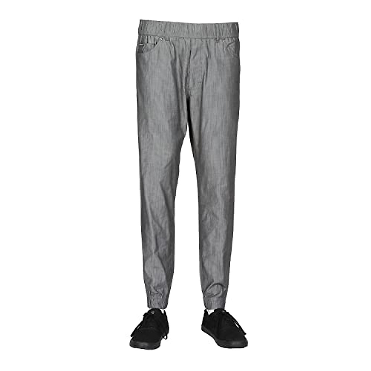 Chef Works Men's Jogger 257 Chef Pants, Black White Stripe, Large