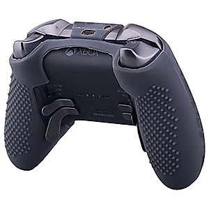 9CDeer 1 x Protective Customize Transfer Print Silicone Cover Skin Skull Black + 6 Thumb Grips Analog Caps for Xbox Elite Series 2 Controller