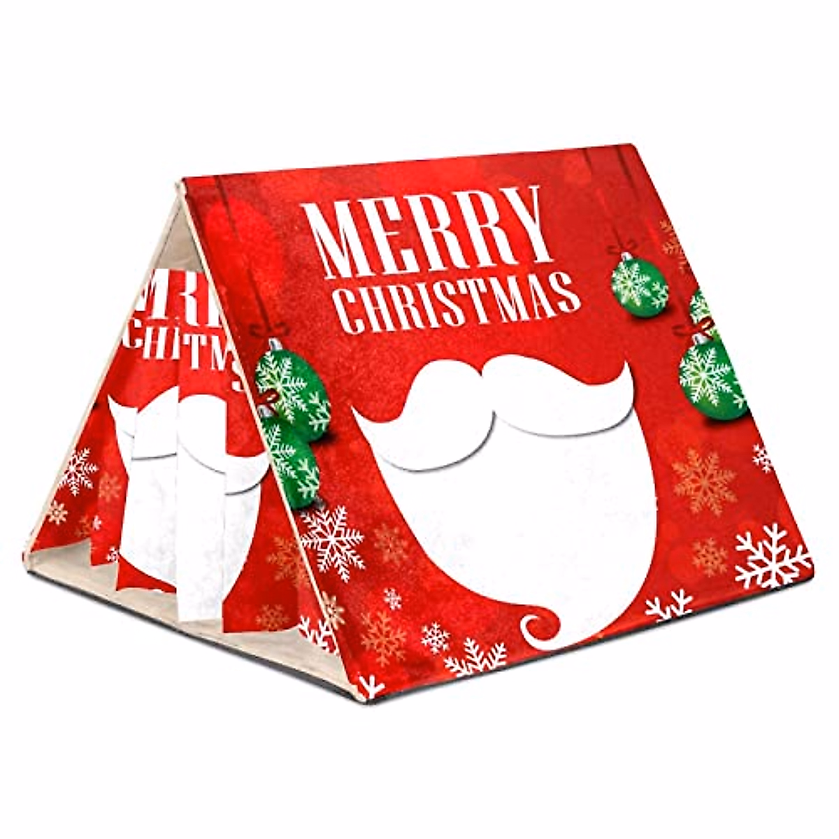 enheng Small Pet Hideout Creative Christmas Santa Red Hamster House Guinea Pig Playhouse for Dwarf Rabbits Hedgehogs Chinchillas