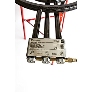 Spanish Paella Kit with Gas Burner & Polished Steel Pan - 32 inch (80 cm) up to 40 servings