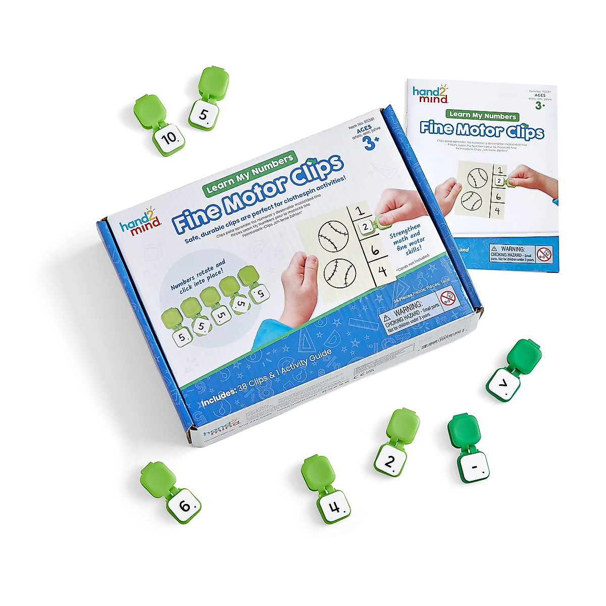 hand2mind Learn My Numbers Fine Motor Clips, Kids Clothespin Activities, Fine Motor Toys, Learning Numbers for Toddlers, Toddler Numbers and Counting, Preschool Learning Activities, Montessori Math