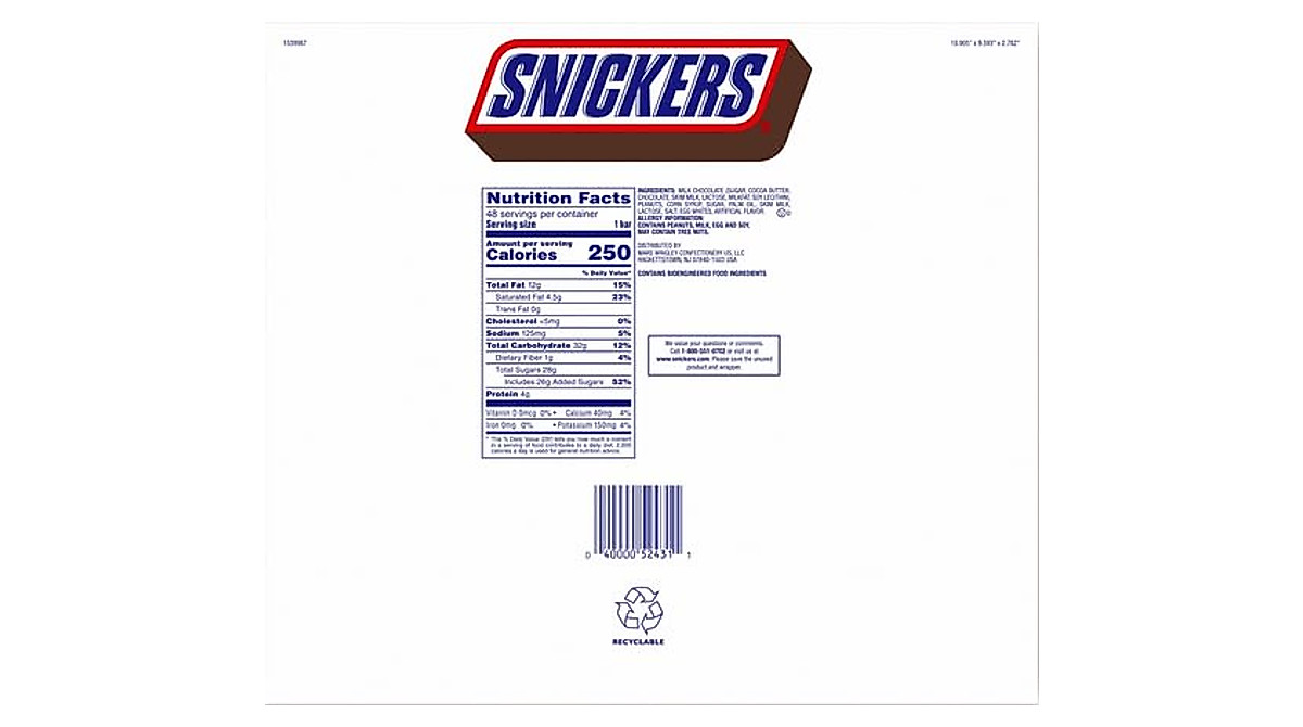 Snickers Chocolate Candy Bars - 48 Count