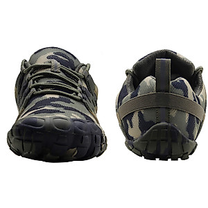 Barefoot Shoes Men Workout Running Cross Training Five Fingers Minimalist Running Zero Drop Wide Width Toe Box Trail Runners Camouflage Shoe Size 10 Camo Green