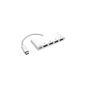 Tripp Lite 4-Port USB 3.1 Gen 1 USB-C to USB-A Portable Hub with x4 USB-A & USB-C Charging Port 5 Gbps (U460-004-4A-C)