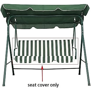 ANSNAL Patio Swing Cushion Cover for 3 Seat Swing Chair, Waterproof Swing Seat Cover Dust Proof Replacement All Weather Swing Chair Protection