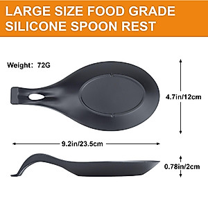Spoon Rest for Stove Top, 2 Pack Large Silicone Spoon Holder for Kitchen Counter,Coffee Spoon Rest,Heat Resistant Cooking Spoon Holder Perfect Kitchen Gadgets for Kitchen Utensils Spatula,Tongs,Ladles