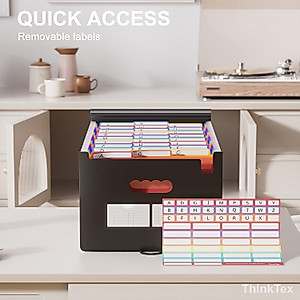 ThinkTex 26 Pockets Expanding File Folder, A-Z Colorful Tabs, Monthly Bill Receipt Documents Organizer, Larger Capacity, Letter/A4 Size