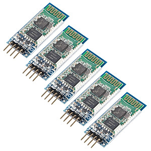 5PCS HC-06 RS232 Wireless Bluetooth Serial Port 4 Pin RF Transceiver Board Module Bi-Directional Serial Support Slave and Master Mode