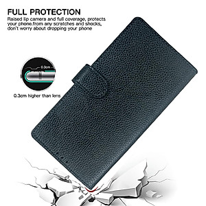 Vitodo Compatible with iPhone 15 Pro Max Wallet Case - Magnetic Detachable 2 Style Cases with Card Slot & Camera Cover, RFID Blocking Premium Leather Kickstand 360° Full Protection Flip Case (Black)