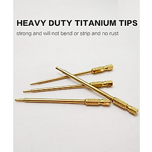 VICRAZZE RC Hex Bit Set 1.5, 2.0, 2.5 & 3.0mm Hex Head Allen Wrench Drill Bit S2 Steel 1/4" Hex Shank 100mm Long for Screwdrivers Bit Electric Screwgun Power Drill RC Repair Working Tools