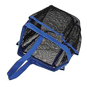 Kuchung Mesh Shower Caddy Basket for College Dorm Room Essentials Hanging Portable Tote Bag Toiletry for Bathroom Accessories Cosmetics Shampoo Soap Organizer Shower Tote for Women Men, blue