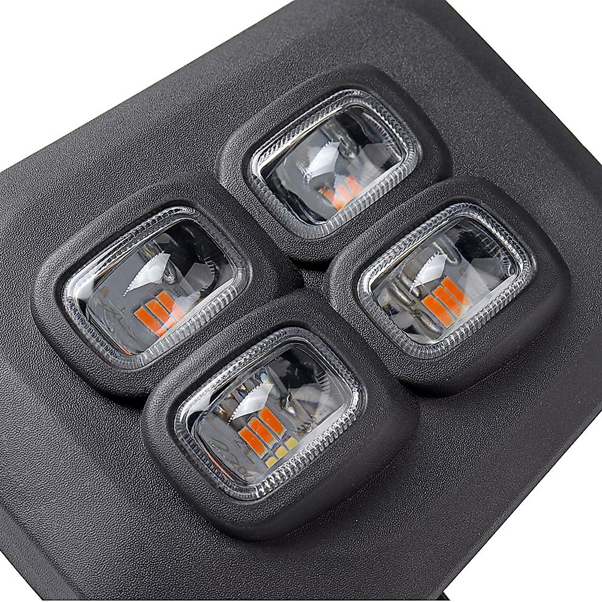 AMOPA Compatible with Toyota Tacoma SR SR5 Limited TRD Off-road Trd Sport 2016-2022 Driver Passenger White LED Daytime Running Light DRL Fog Lamp Bezel Amber Turn Signal Switchback Waterproof