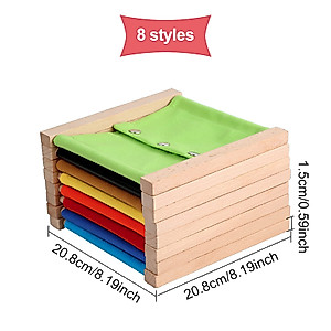 WEBEEDY Dress Learning Boards Busy Board Early Learning Basic Life Skills Learn to Dress Practice Boards Montessori Christmas Unique Gift(Set of 8)