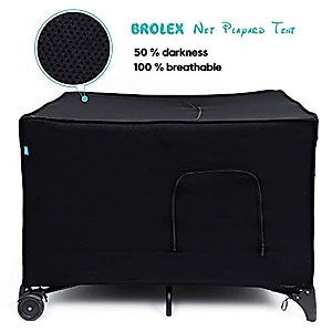 Brolex Mini Crib Canopy Cover for Pack and Play Portable Travel Cribs, Stretchy Breathable Netting Tent and Shade for Indoor or Outdoor Naps, Play or Sleeping, Baby Safe Child Protection