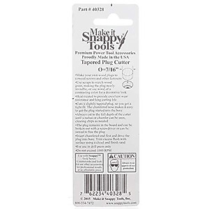 Snappy Tools 7/16" Tapered Plug Cutter