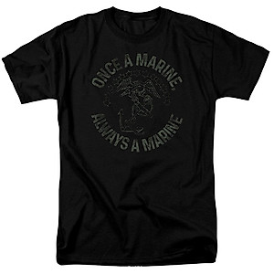 US Marine Corps Always A Marine Black Men's Tee Shirt, XL