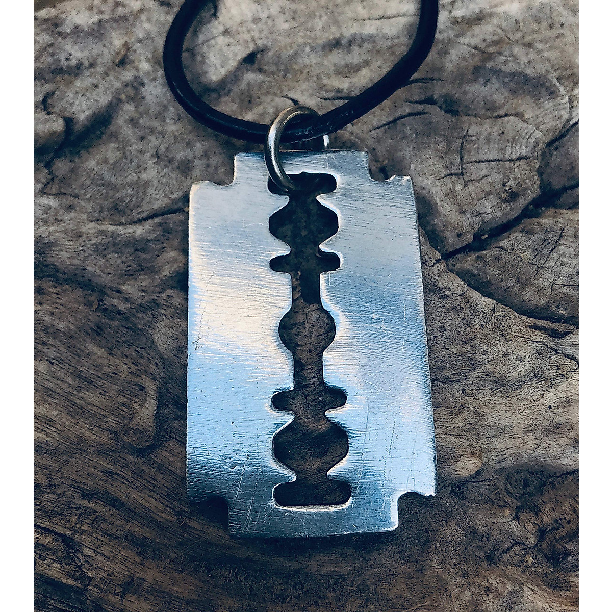 Trilogy Jewelry Pewter Faux Razor Blade Necklace/Pendant