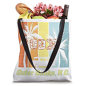NC OBX Retro Beach Family Vacation Outer Banks Palm Tree Tote Bag
