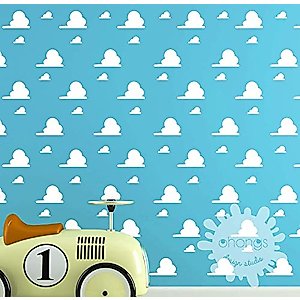Toy Story style clouds/Cloud Wall Sticker/Cloud Pattern Wall Decal/Kids Room decoration/Nursery Decal/playroom/gift
