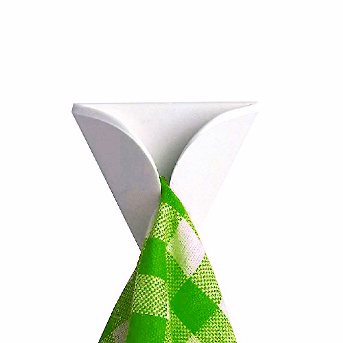 iDesign Self-Adhesive Dish Towel Rack and Holder for Kitchen and Bathroom, Pack of 2, measures 1.2" x 4.1" x 6.7", White