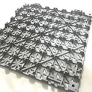 12 Pack Modular Interlocking Cushion 11.5" x 11.5" Mat Floor Tile Mats Drain Pool Patio Balcony Yard Pet Area Washer Pad(Gray)