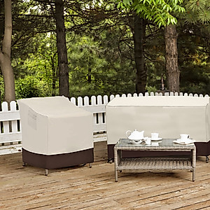 Cooskin Patio Furniture Cover 600D Waterproof Large Heavy Duty Outdoor Furniture Set Covers with Anti-UV and Wind-Proof Suitable for Patio Chair Set of 2 (35" W x 30" D x 35" H)