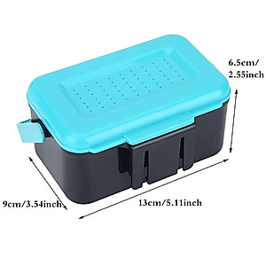 Fishing Bait Case, Plastic Fishing Bait Holder Box Worm Lure Storage Case with Clip Perfect for Fishing