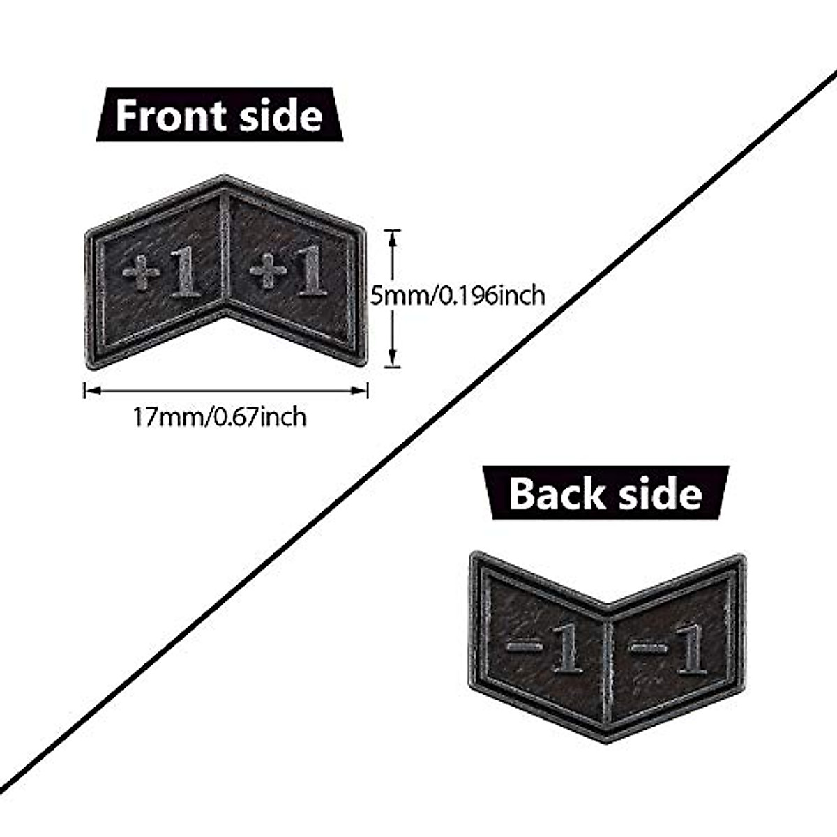 Sumind 40 Pieces Metal MTG Counters Magic Gathering Counters Magic Counter Tokens Bulk Antique Silver MTG Buff Counters for CCG MTG Magic The Gathering