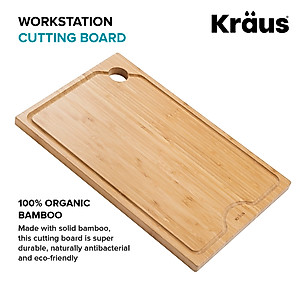 Kraus KCB-WS102BB Kore Cutting Board, 16 3/4" x 10 3/4"