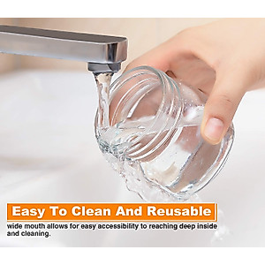 Rainforce Small Glass Mason Jars 8 oz 30 Pack With Silver Lids -1/4 Quart Canning/ Storage Pickling Jars For Jelly, Jam, Honey, Pickles and Spice With Free 30 Chalkboard Labels