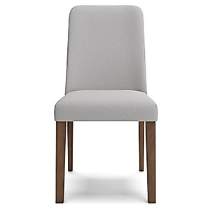 Signature Design by Ashley Lyncott Contemporary Dining Room Upholstered Side Chair with Foam Cushion, Set of 2, Cream & Brown