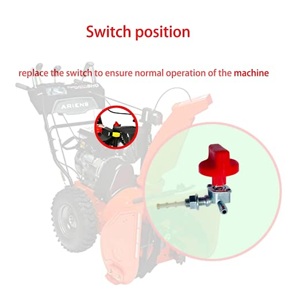 532429234 20001436 Fuel Shut Off Valve for Husqvarna Ariens Snow Blower