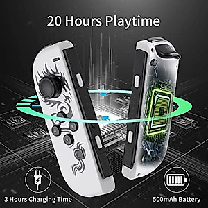 GKVVO Joypad for Switch Nintendo, Switch Controllers Compatible with Nintendo Switch/Lite/OLED, L/R Controller with Dual Vibration/Wake-up/Screenshot