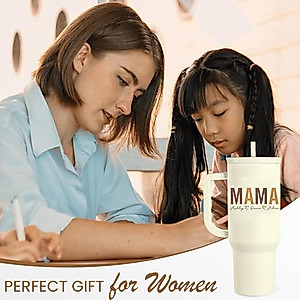 Personalized Custom Mama Tumbler 40oz With Kid's Name, Mother's Day Gift, Inspirational Mama Mug, Gifts For Moms, Mother's Day Tumbler, New Moms Gifts, Birthday,Christmas, Gift Ready