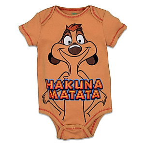 Disney Lion King Infant Baby Boys 5 Pack Short Sleeve Bodysuits Lion King 18 Months