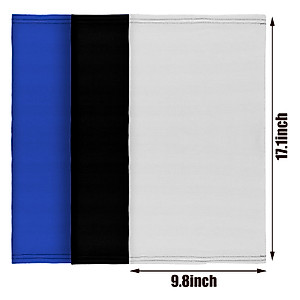 3 Pieces Men Sun Protection Face Cover Bandana Neck Gaiter Breathable Adjustable Outdoor Sunscreen Cover for Fishing Cycling (Black, Grey, Dark Blue)