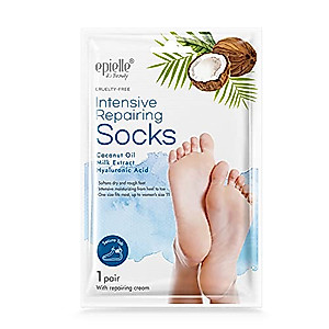 epielle New Moisturizing Socks and Gloves for Hand and Foot Care | Assorted 5 Pairs Socks (Socks 5 Pairs) | Skincare Gifts for Her.. Stocking Stuffer!!