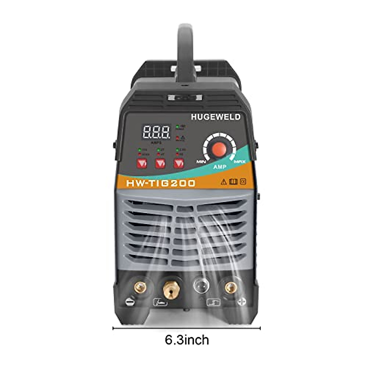 HUGEWELD Tig Welder TIG-200,HF TIG/Stick/Arc 2 in 1 TIG Welders,200 Amp 220V TIG Welding Machine,IGBT Inverter Portable Digital Display for Beginner