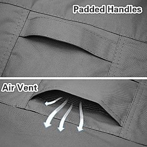 Vailge Outdoor High Back Chair Cover,Waterproof Patio Chair Covers,600D Heavy Duty Veranda Chair Cover Anti-UV Lawn Patio Furniture Chair Cover - 35 L x 28W x 35" H, Grey