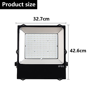 OSTEK 150W LED Flood Light, 21000LM Outdoor Commercial Lighting IP65 Waterproof，450W HPS Equivalent, Daylight 5000K, Security Floodlight for Home, Backyard, Patio, Garden ETL DLC (150)