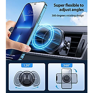 VICSEED for MagSafe Car Mount [2023 Upgraded 20 Strongest Magnet] Magnetic Phone Holder for Car Vent 360 Adjustable Magnetic Phone Mount for Car Fit for iPhone 14 13 12 Pro Max Plus Mini MagSafe Case