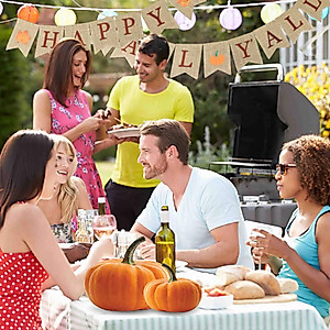 Happy Fall Yall Burlap Banner for Fireplace Thanksgiving Decor Fall Sign Mantel Autumn Rustic Maple Leaf Pumpkin Harvest Banner Decorations Home Wall Hanging Indoor Outdoor Office