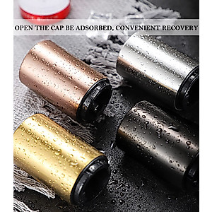 AKOAK 1 Pack Creative Stainless Steel Push-type Beer/Wine Bottle Opener Bar Household Automatic Convenient Cap Opener - Easy to Open a Variety of Bottles,Gold