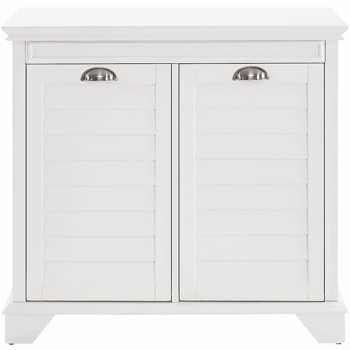 Crosley Furniture Lydia Laundry Hamper with Linen Sorting Bags, Bathroom Storage and Organization, White