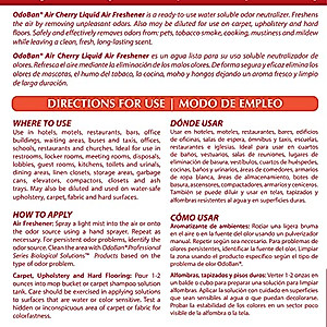 OdoBan Professional Series Ready-to-Use Air Liquid Air Freshener, Set of 3, 1 Gallon Each, Cherry, Spring Fresh and Lavender Variety