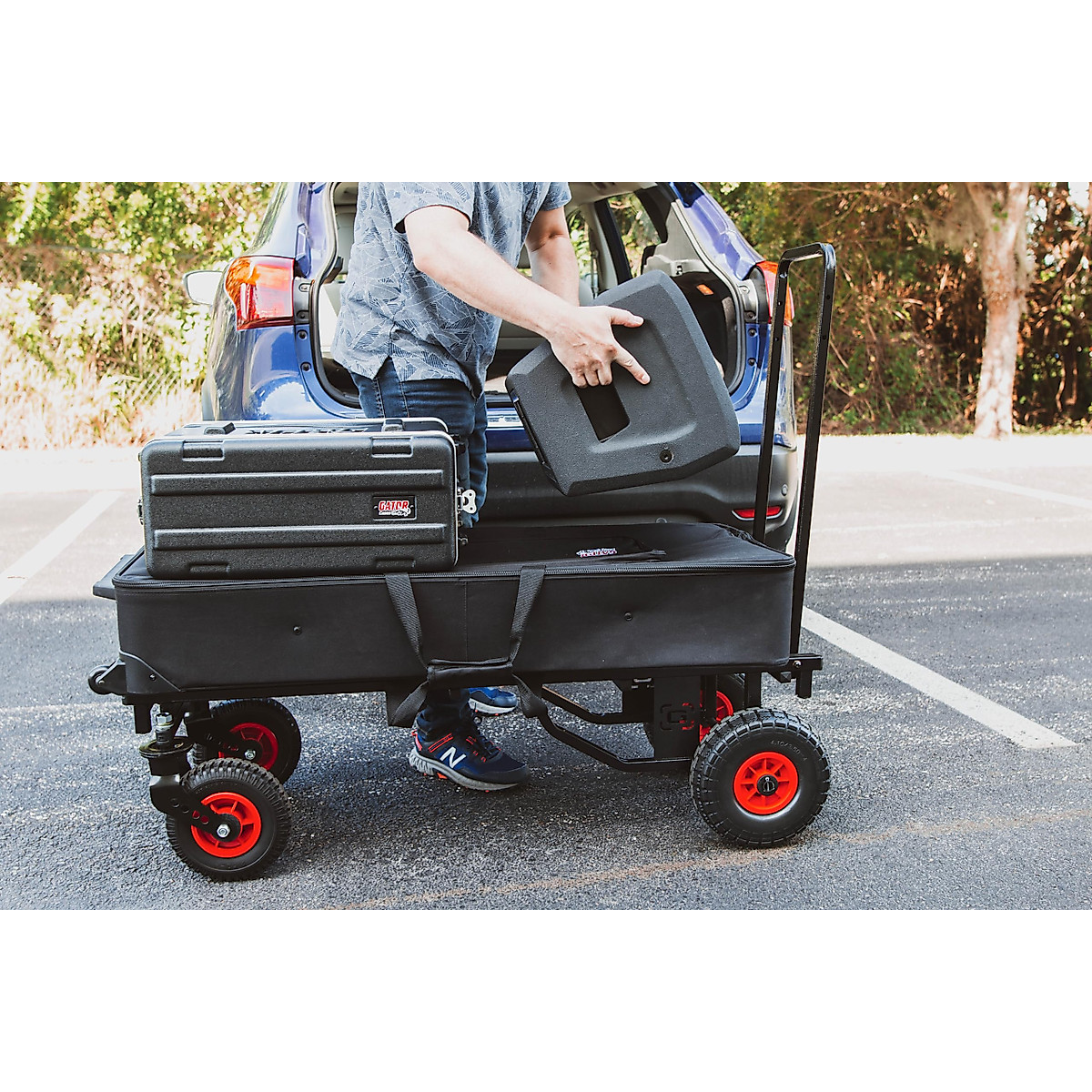 Gator Frameworks All-Terrain Folding Multi-Utility Cart with 30-52” Extension & 500 lbs. Load Capacity (GFW-UTL-CART52AT)