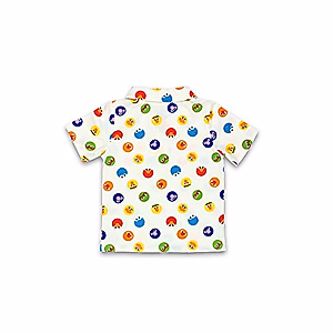 Isaac Mizrahi Loves Sesame Street Gang Elmo Baby Toddler Polo Collared Shirt (24 Months, White/Multi)