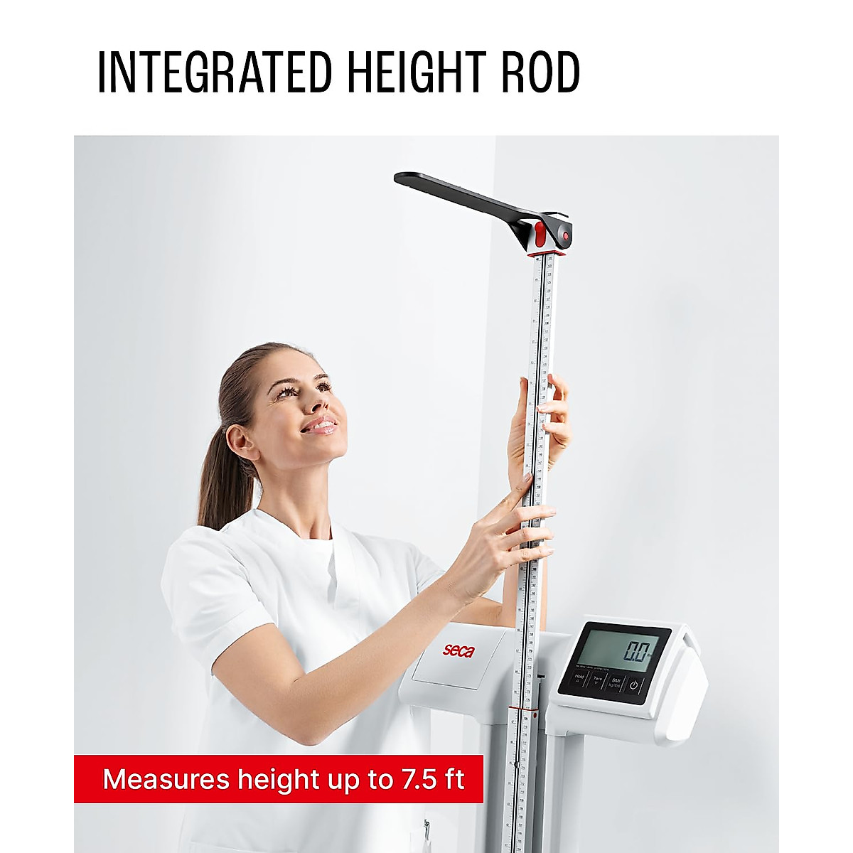 Seca 777 Medical Scale – Professional Physician Scale - Accurate Weight with Consistent Results and BMI - Eye Level Height Rod and Tilt Proof Safety - Weight Capacity 550 lbs / 220 kg