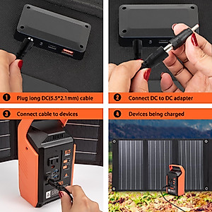 Takki 83Wh Power Station with 30W Solar Panel Included for Camping